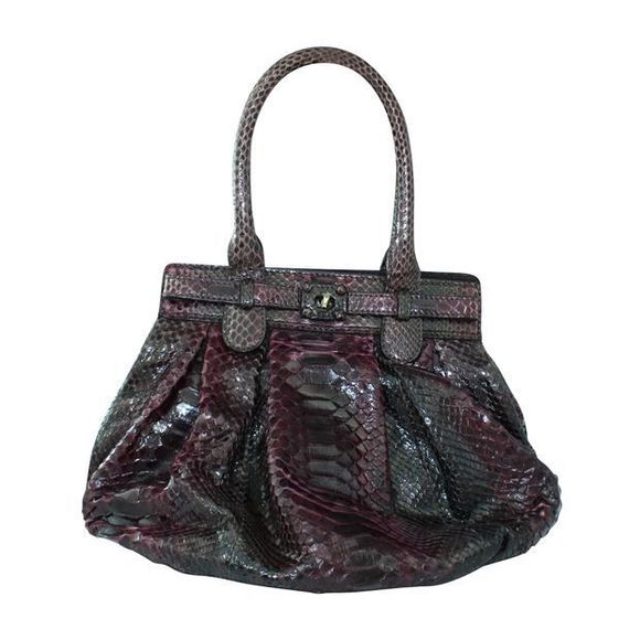 Zagliani | Bags | Zagliani Fiamma Python Burgundy Handbag | Poshmark